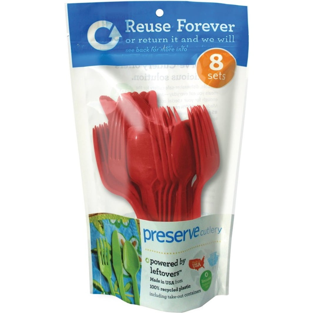 Preserve Reble Utensil Sets Pepper Red 8 Sets, 24 Ea - Walmart.com
