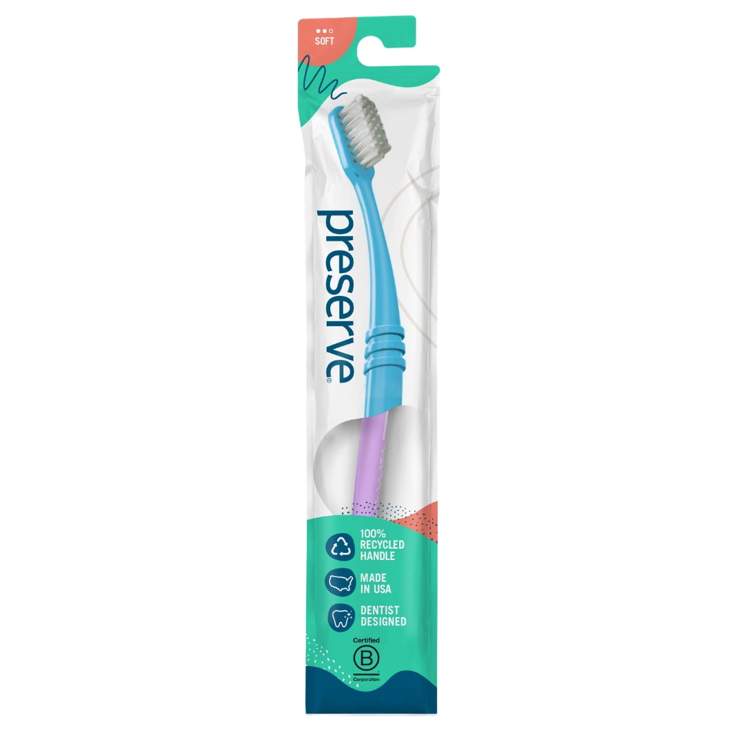 Preserve Eco Friendly Adult Toothbrushes, Made in The USA from Recycled ...