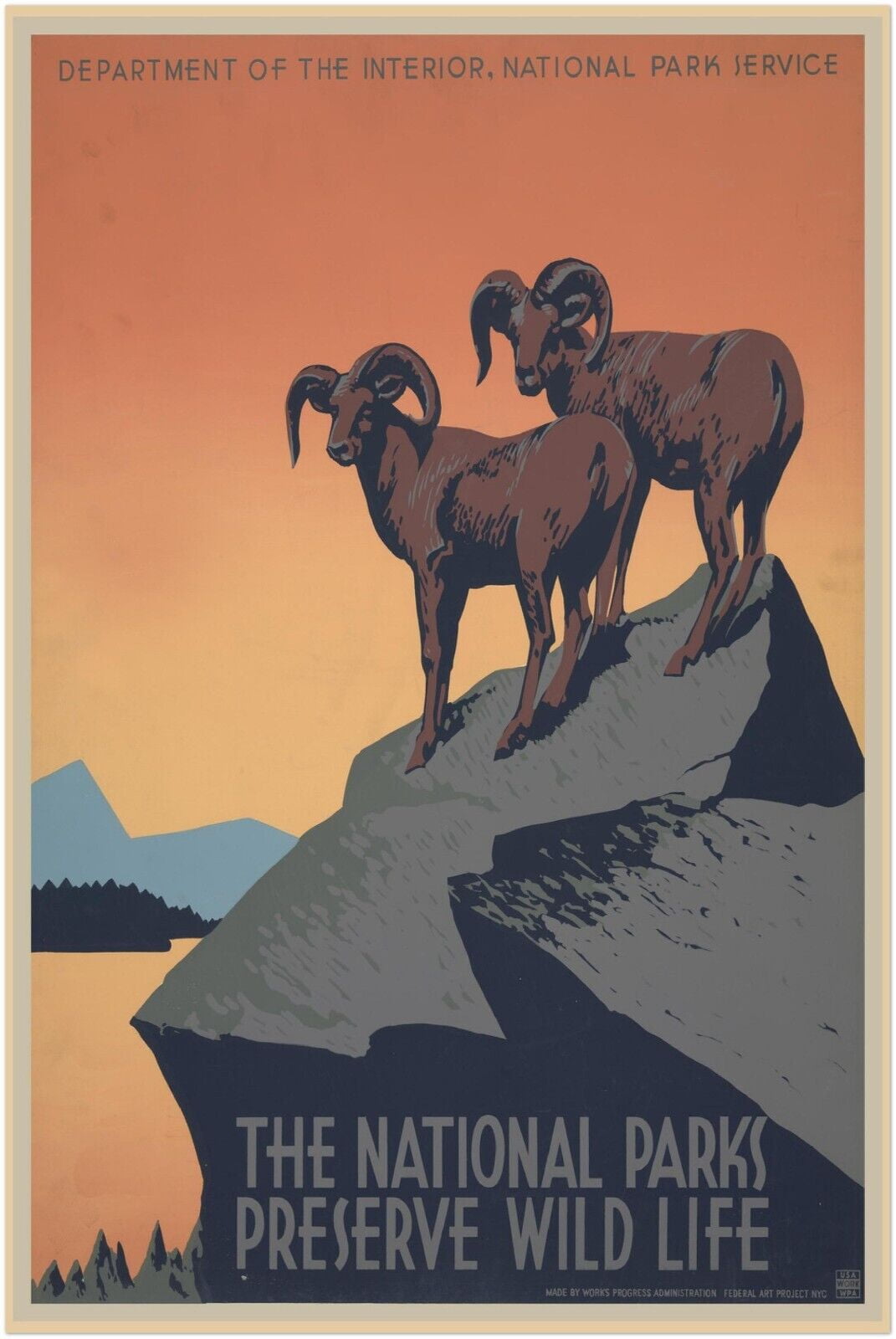 Preserve Wild Life - Vintage National Park Service Poster (8x12Inches ...
