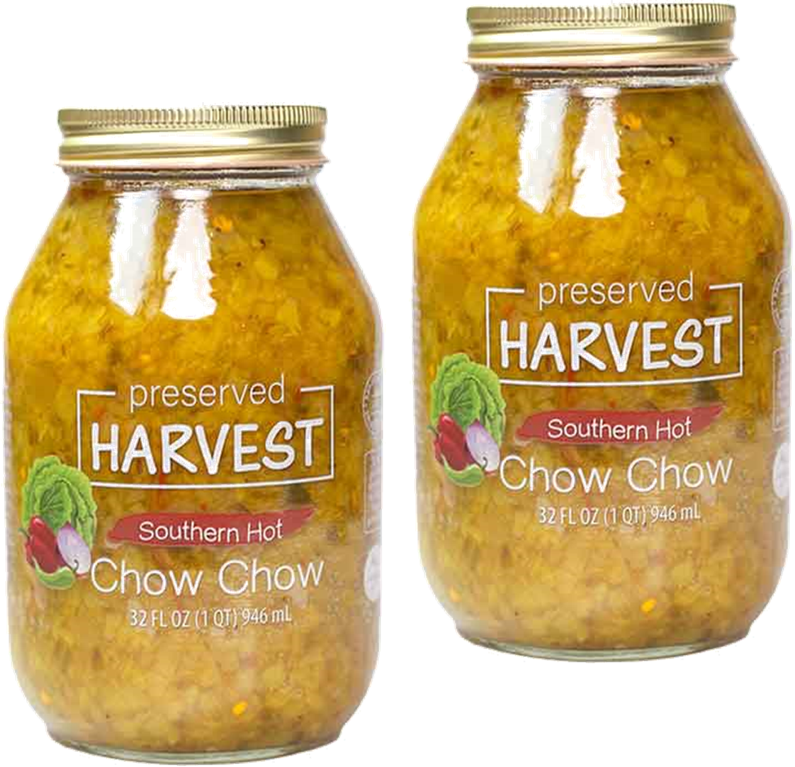 Preserved Harvest Hot Southern-Style Chow Chow, 32 oz. Quart Jars, 2 ...