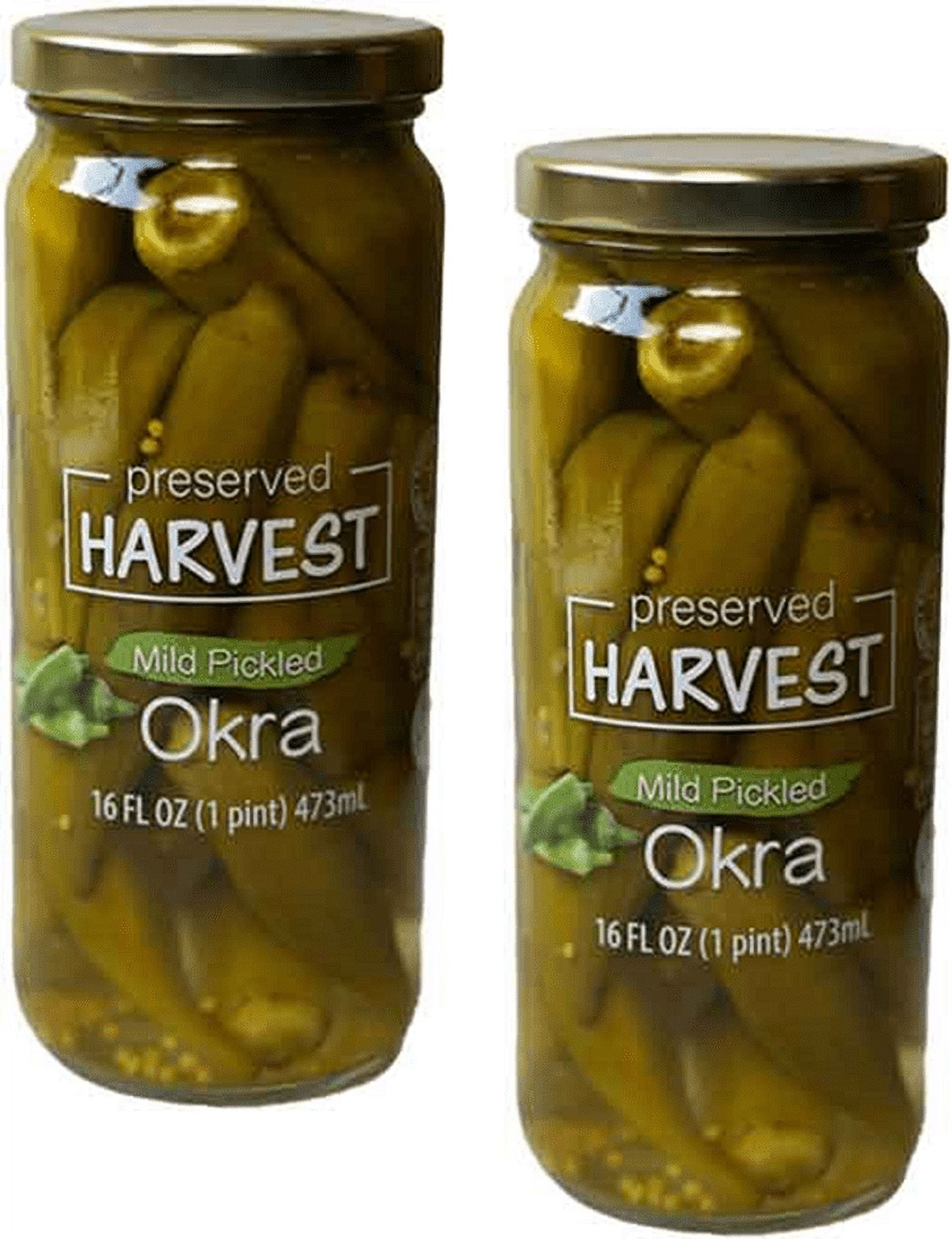 Preserved Harvest Fresh Snack Vegetables, Mild Pickled Okra, 16 oz ...