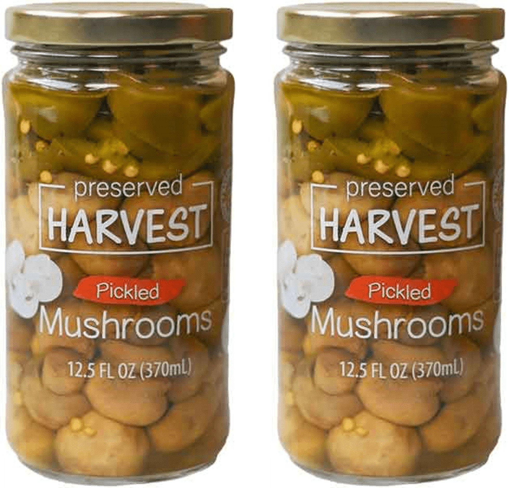Preserved Harvest Mild Pickled Whole Mushrooms, Marinated with Spices ...