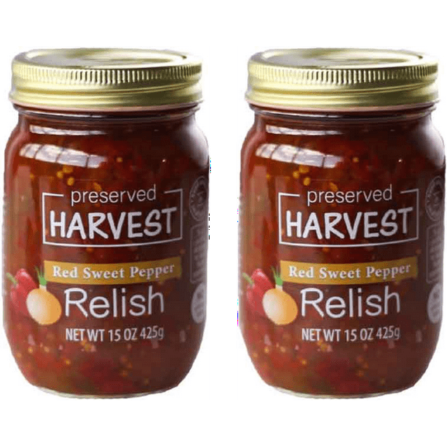 Preserved Harvest Red Sweet Pepper Relish, 15 oz. Jars, 2-Pack ...