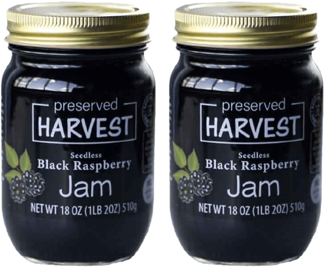 Preserved Harvest Natural Fruit Seedless Black Raspberry Jam, 18 oz. 2 ...
