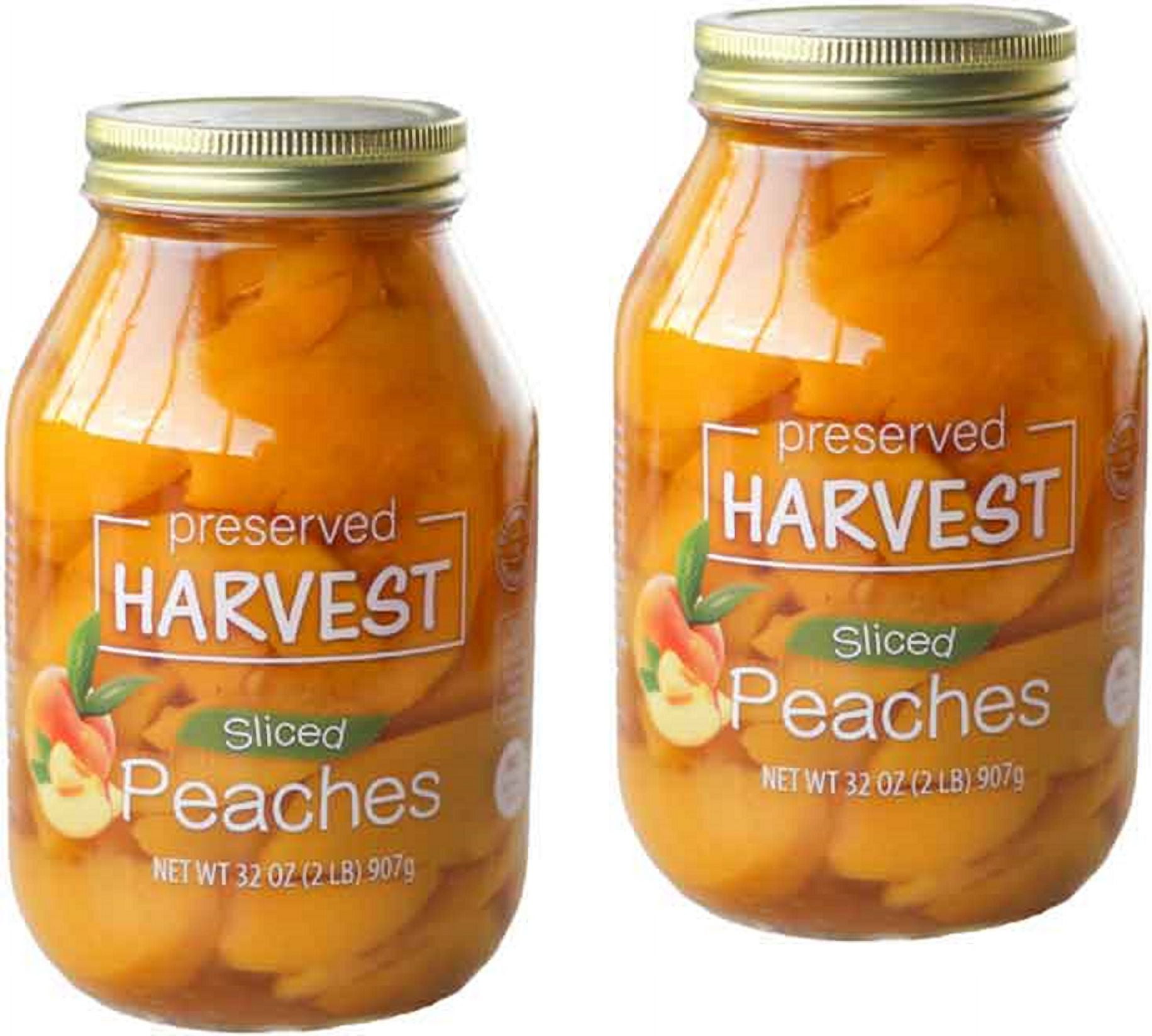 Preserved Harvest Sliced Peaches, 32 oz. Quart Jars, 2-Pack - Walmart.com