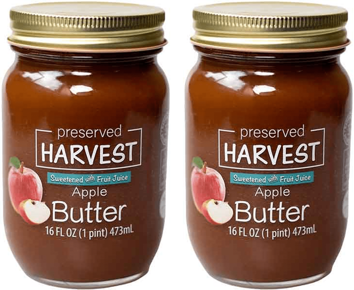 Preserved Harvest Unsweetened Apple Butter, 16 fl. oz. Pint Jars, 2 ...