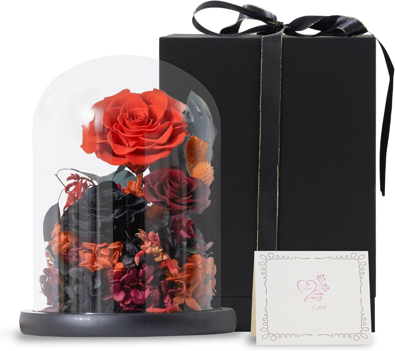 Preserved Real Rose in Glass Dome Forever Flower Delivery Prime Real ...