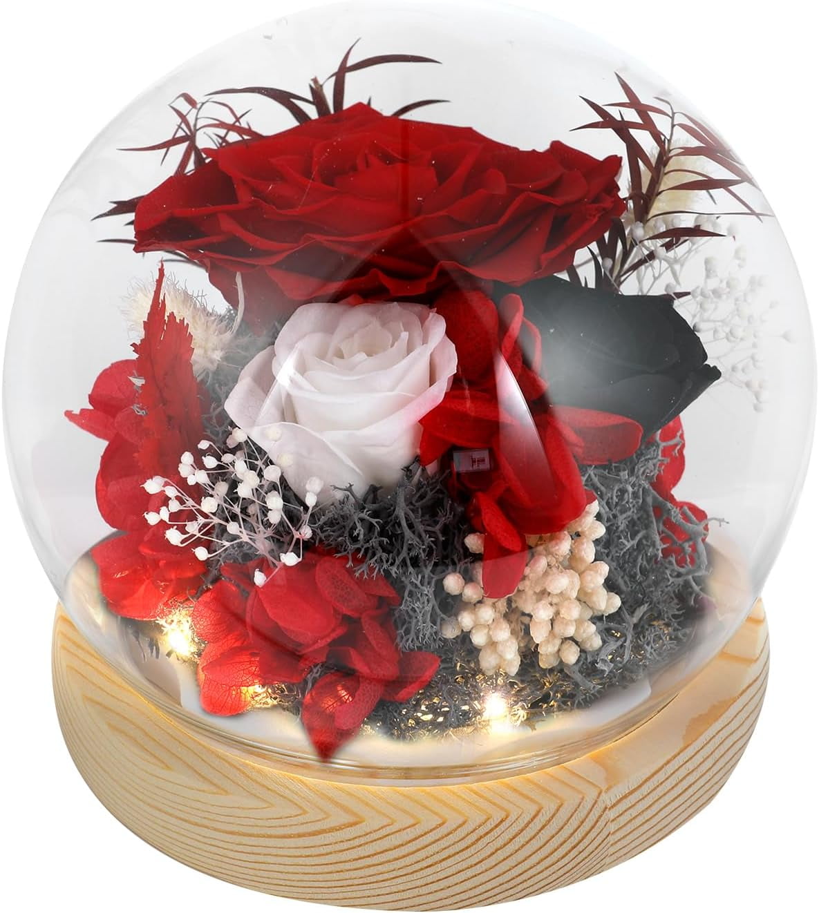 Preserved Rose Flower in Glass Dome - Elegant Wedding Gifts, Bridal Shower Gifts, or Graduation ...