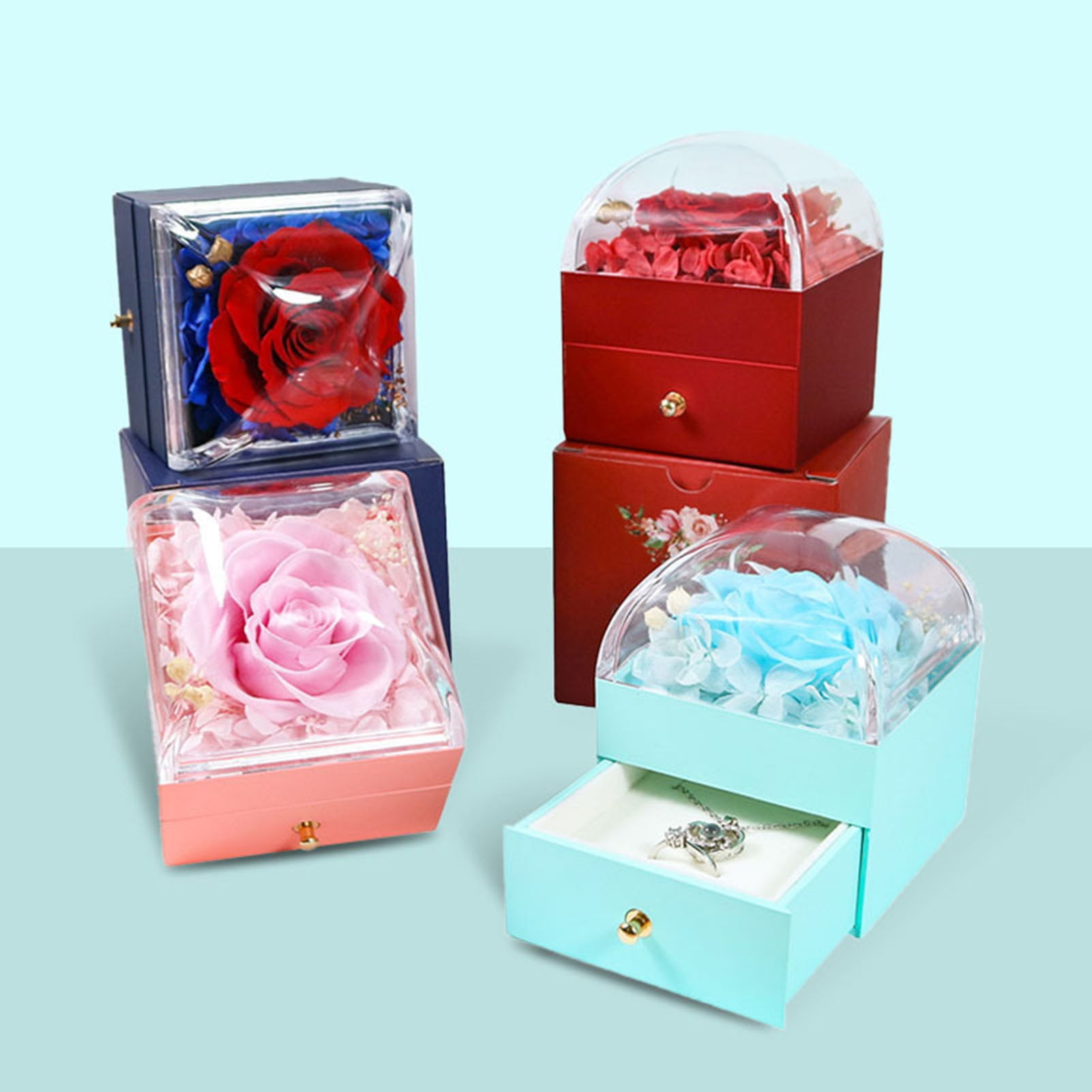 Preserved Rose Gift Boxes for Mom Women Her Girlfriends, Forever ...
