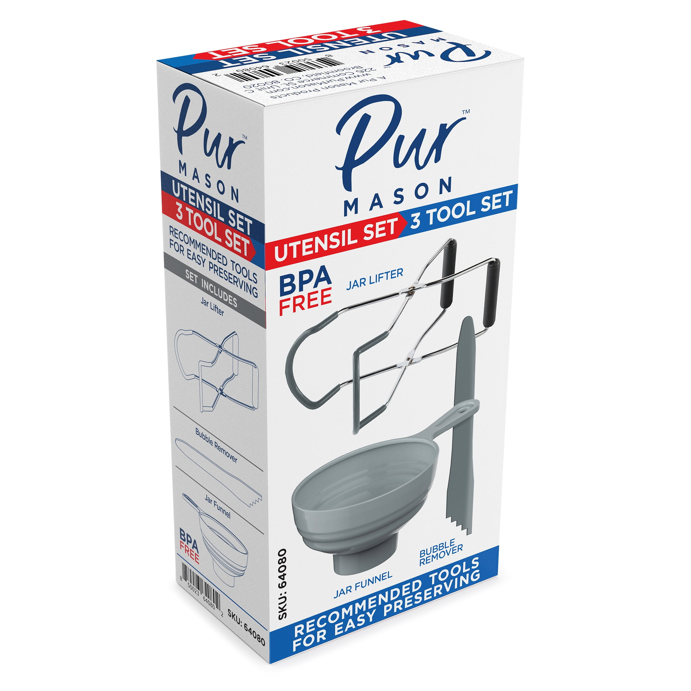 Preserving 3pc Utensil Set for Mason Jar Canning - Walmart.com