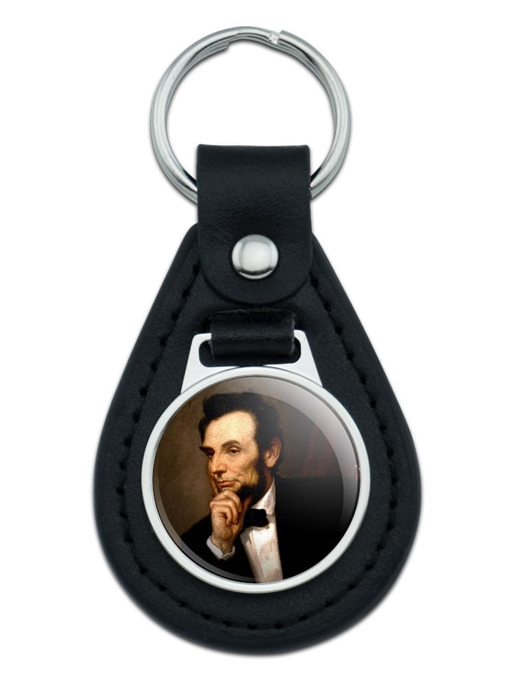 President Abraham Lincoln Black Leather Keychain - Walmart.com