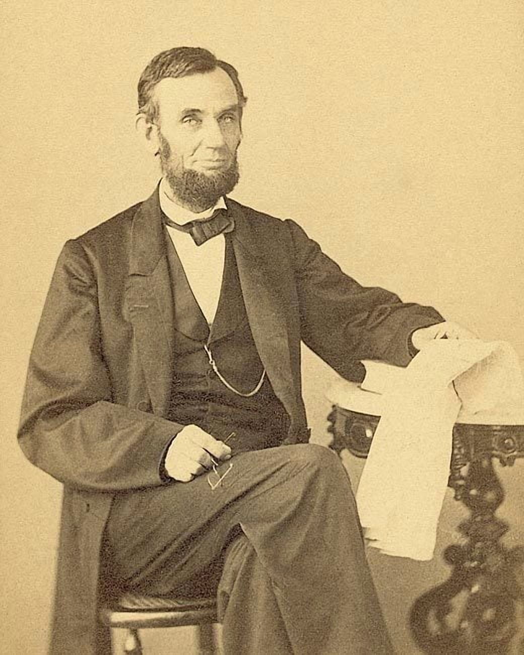 President Abraham Lincoln Seated Portrait 1863 - Style A - 20x30 Inch ...