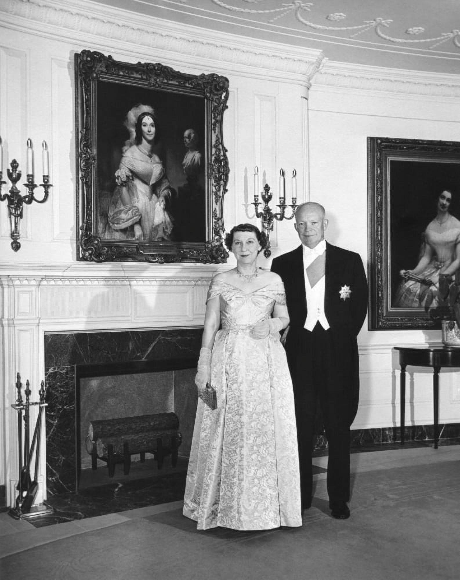 President And Mamie Eisenhower Before A Dinner At The Ethiopian Embassy In Honor Of Haile ...