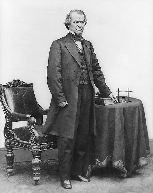President Andrew Johnson Brady Portrait - 12x18 Inch Laminated Poster ...