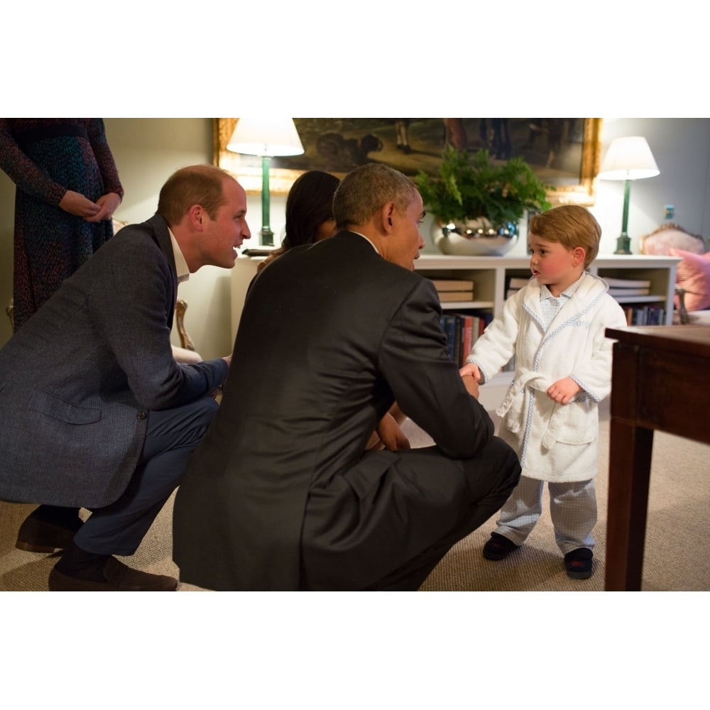 President Barack Obama Shakes Hands With Prince George History (36 x 24 ...