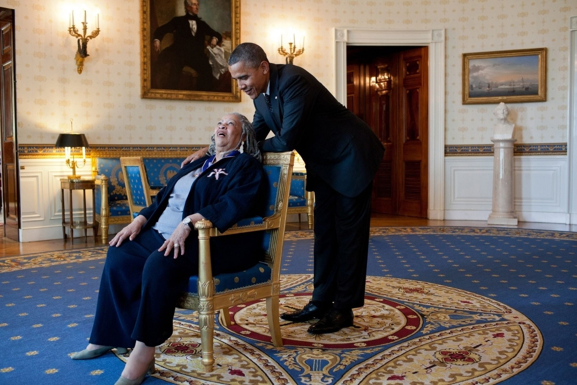 President Barack Obama Talks With Presidential Medal Of Freedom ...