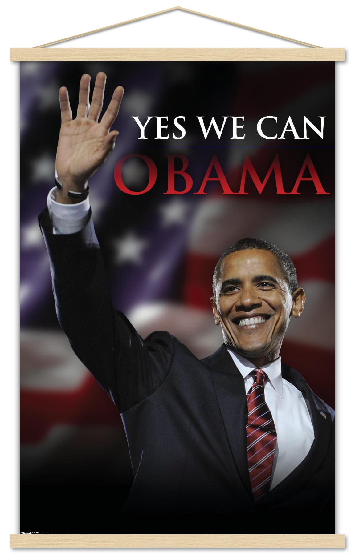 President Barack Obama Wall Poster with Wooden Magnetic Frame, 22.375 ...