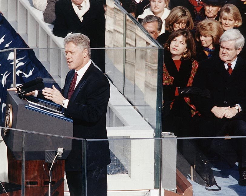 President Bill Clinton Inaugural Address - 24x36 Inch Laminated Poster ...