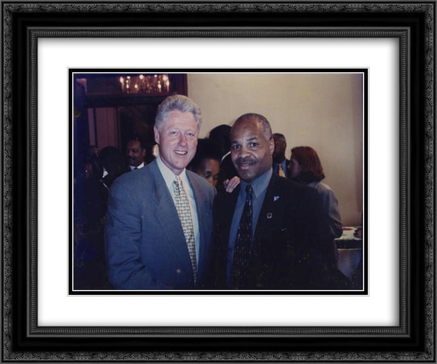 President Bill Clinton and Stanley Henderson at reception during Rosa ...
