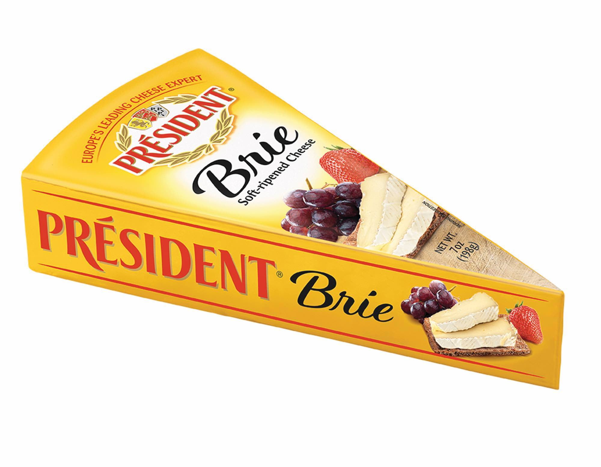 President Brie Cheese Wedge Foil Wrapped, 7 oz (Refrigerated) - Walmart.com