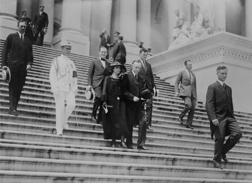 President Calvin Coolidge And The First Lady Leave The Capitol After ...