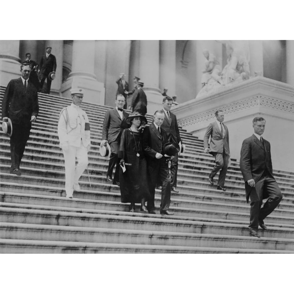 President Calvin Coolidge And The First Lady Leave The Capitol After ...