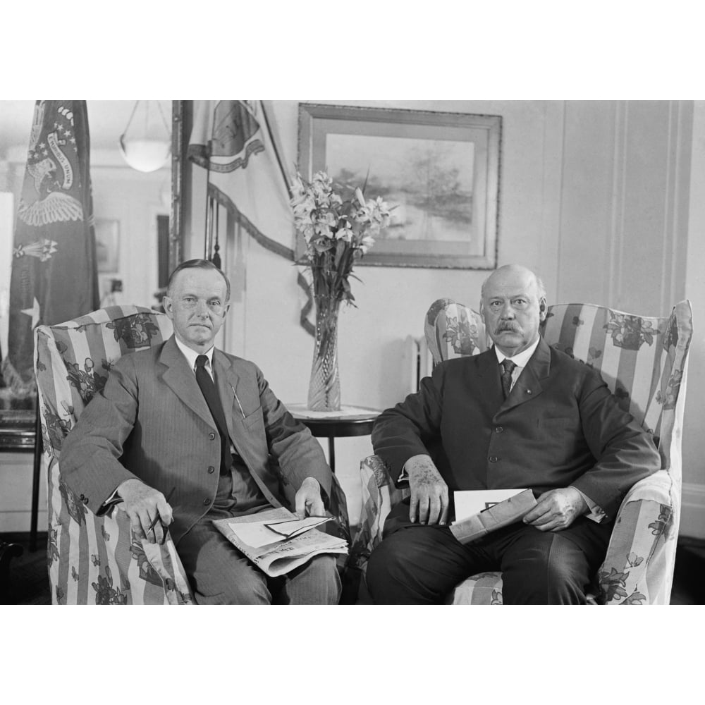 President Calvin Coolidge Meeting With Secretary Of War History (24 x ...