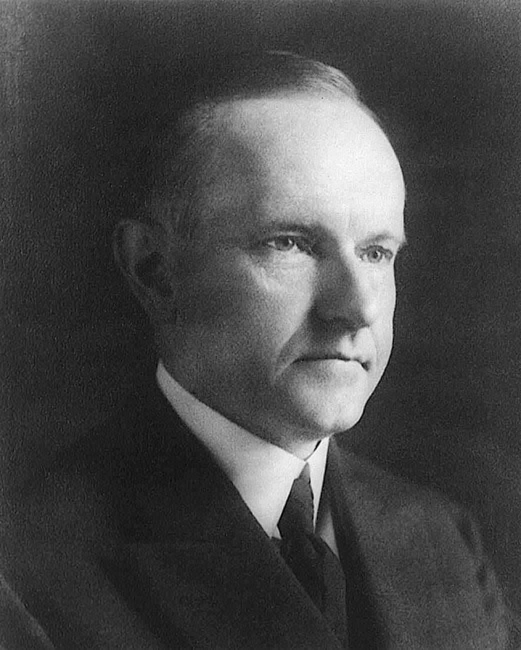 President Calvin Coolidge Portrait - Style A - 24x36 Inch Laminated ...