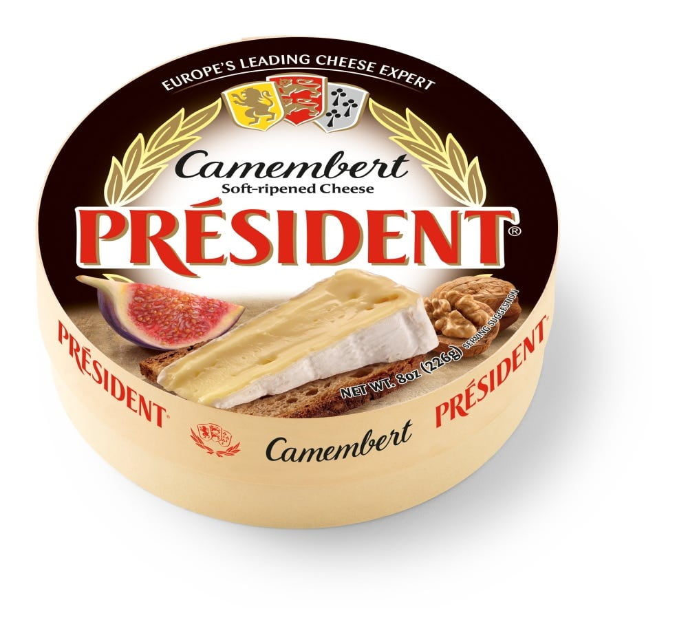 President 8oz Camembert Soft-Ripened Cheese, Creamy and Mild, 6 Pack ...