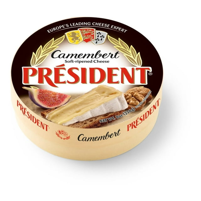 President 8oz Camembert Soft-Ripened Cheese, Creamy and Mild, 6 Pack ...