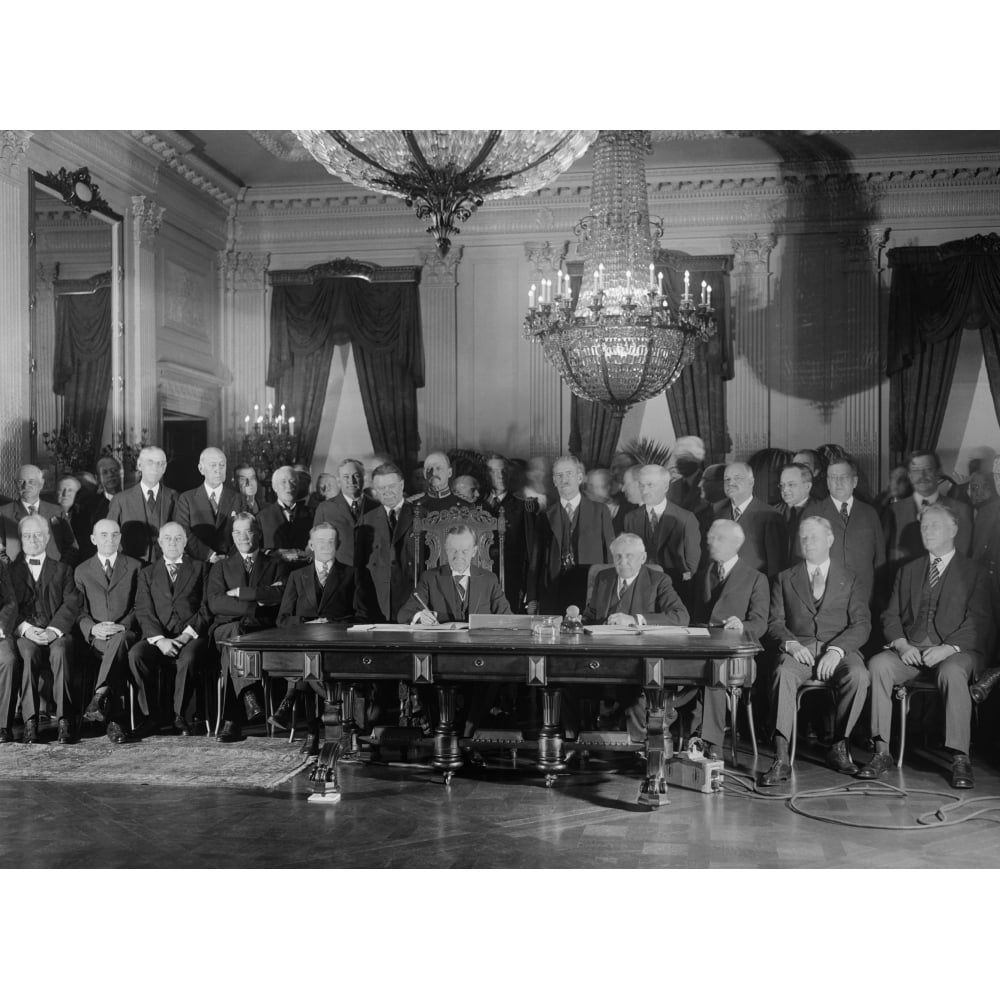 President Coolidge Signs Kellogg Treaty In The East Room Of The White ...