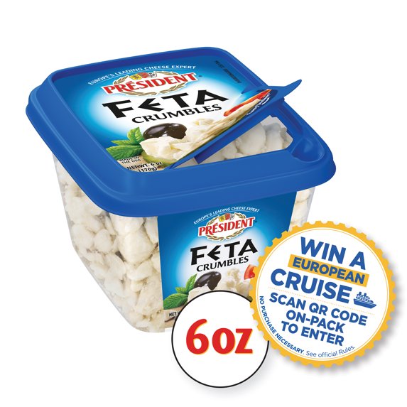 President Crumbled Feta Cheese, 6 oz (Refrigerated) - Walmart.com