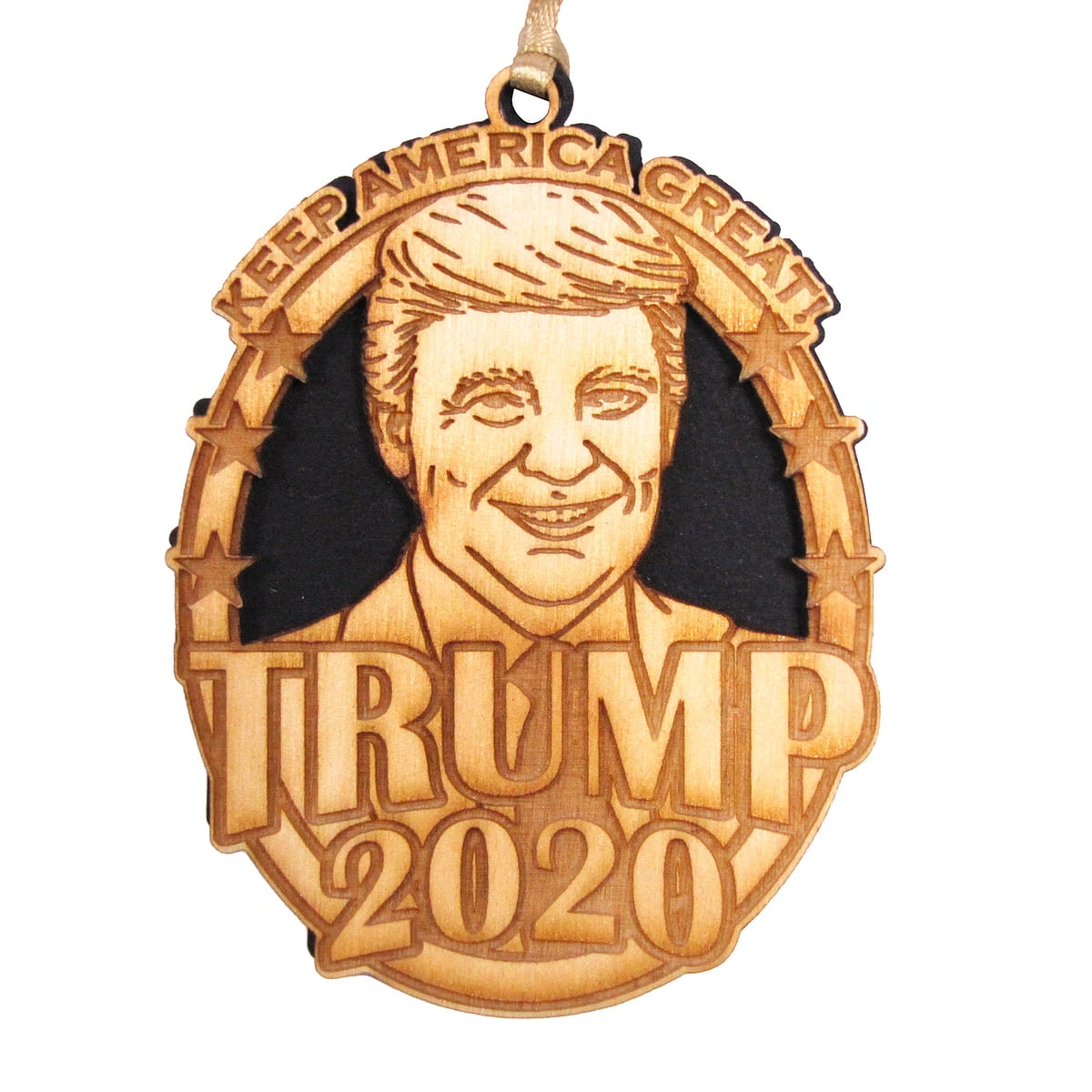 President Donald Trump 2020 Wood Christmas Tree Ornament Keep America ...