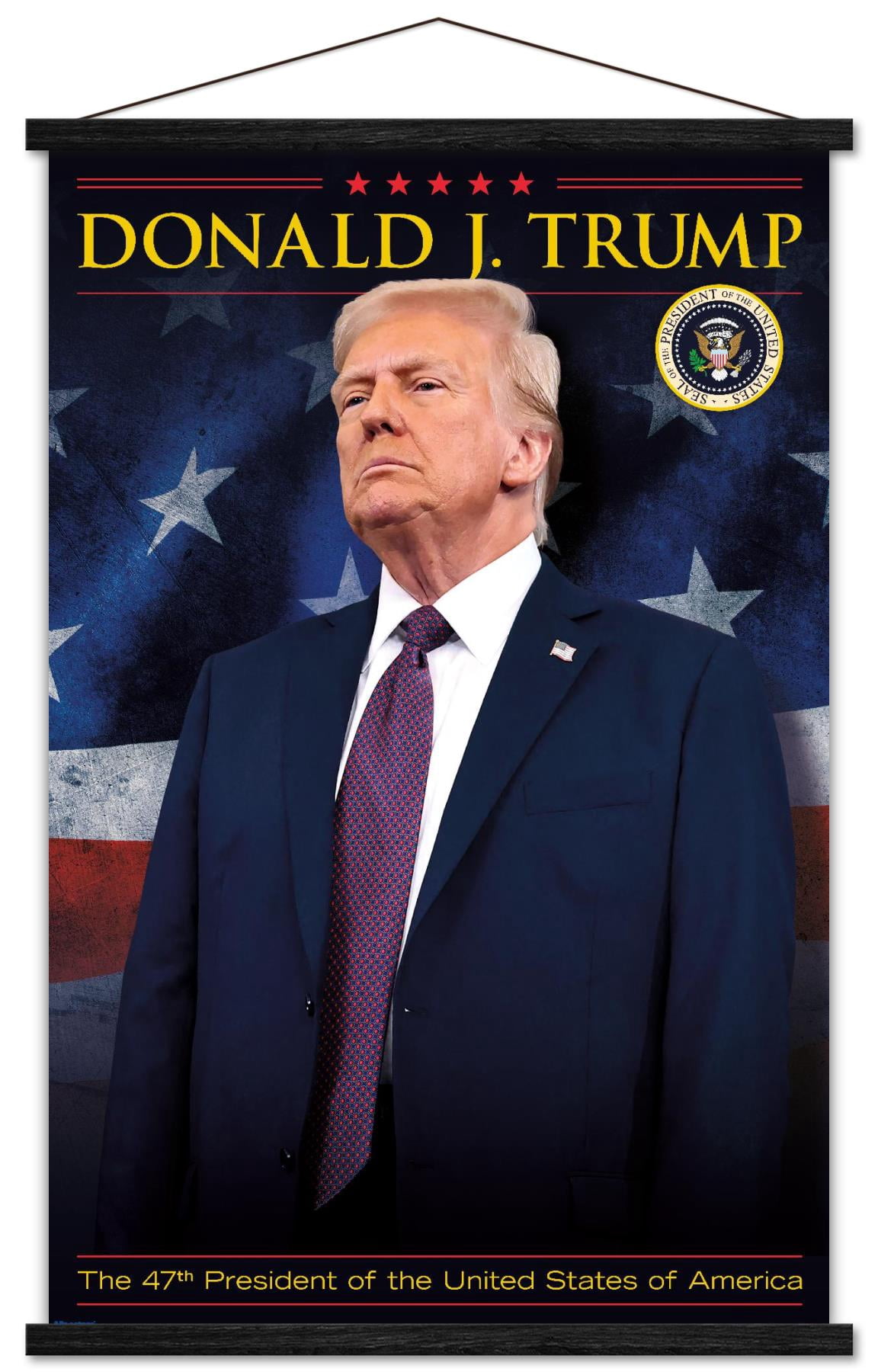 President Donald Trump - 47th President Wall Poster with Magnetic Frame ...