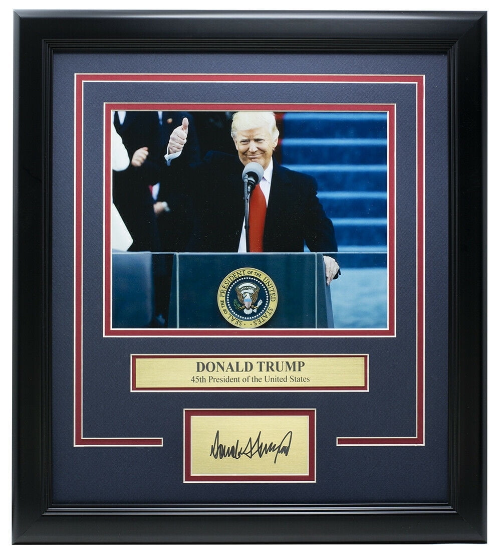 President Donald Trump Framed 8x10 Photo w/ Laser Engraved Signature ...