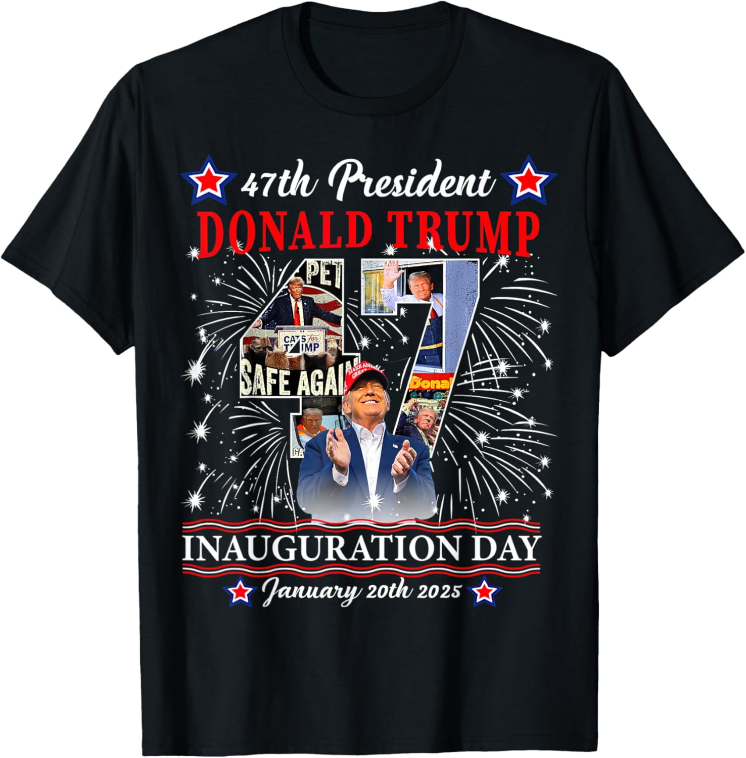 President Donald Trump Inauguration Day 2025 Memorabilia Fla T-Shirt ...