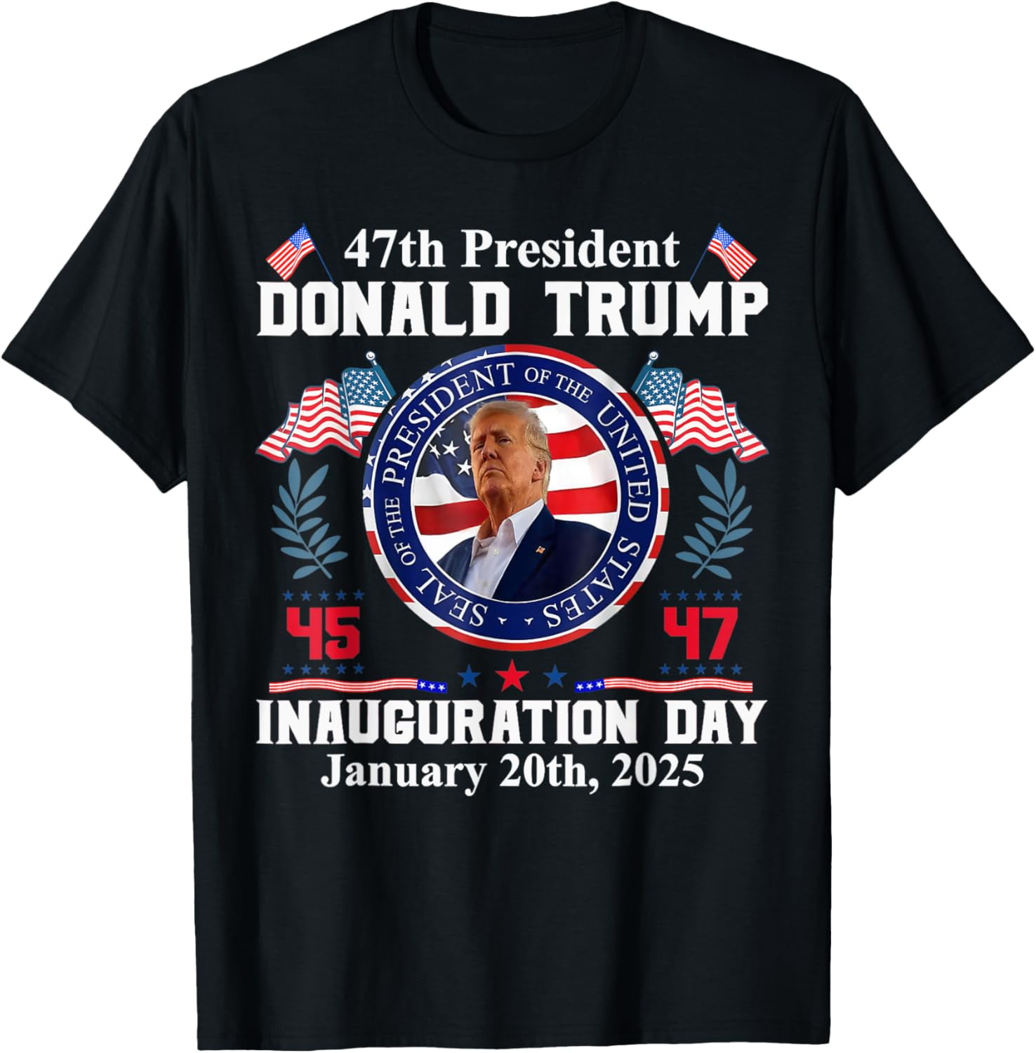 President Donald Trump Inauguration Day 2025 Memorabilia T-Shirt Casual ...