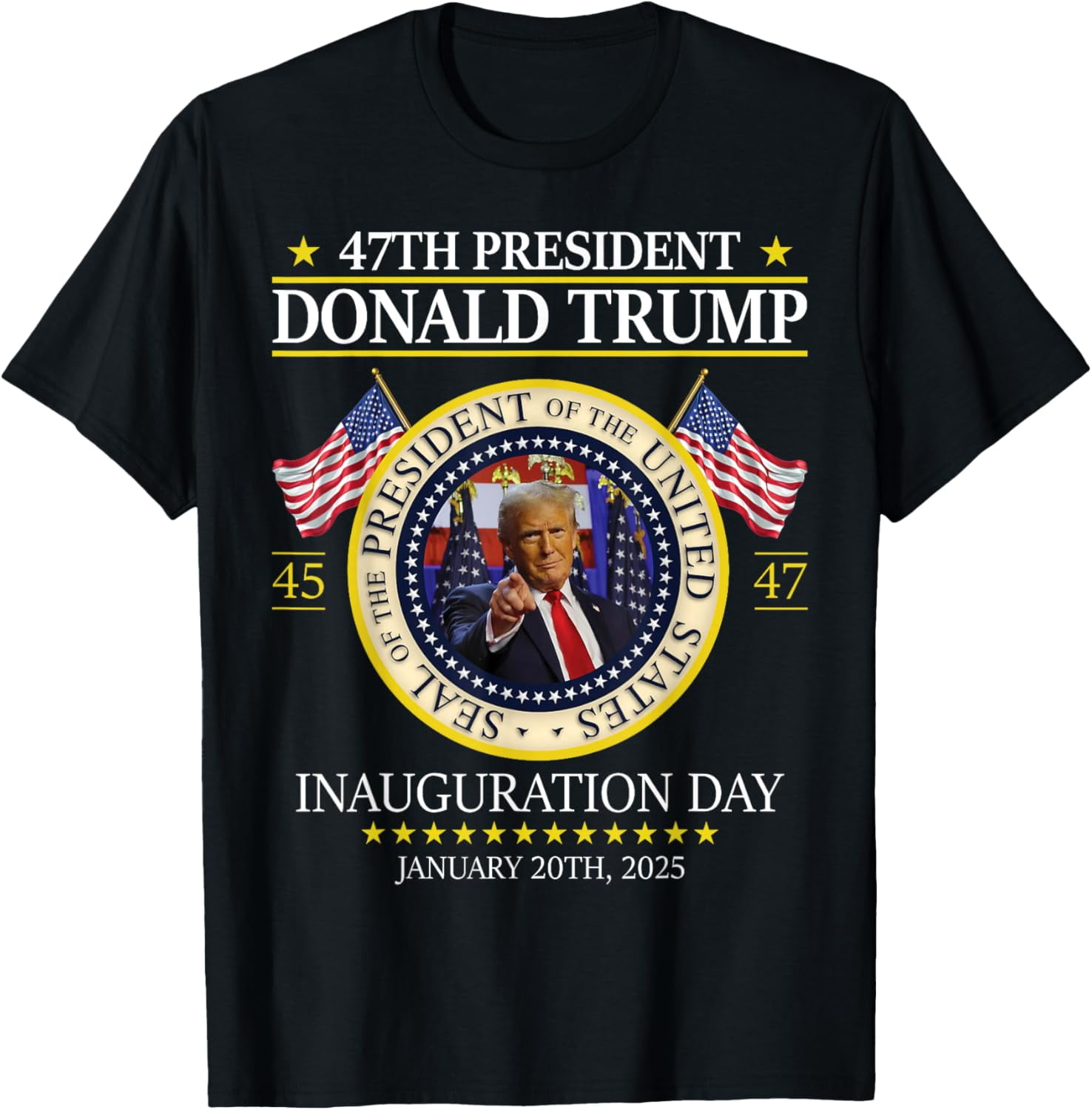 President Donald Trump Inauguration Day 2025 Memorabilia T-Shirt ...