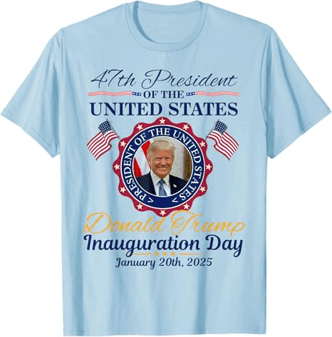 President Donald Trump Inauguration Day 2025 Memorabilia T-Shirt ...