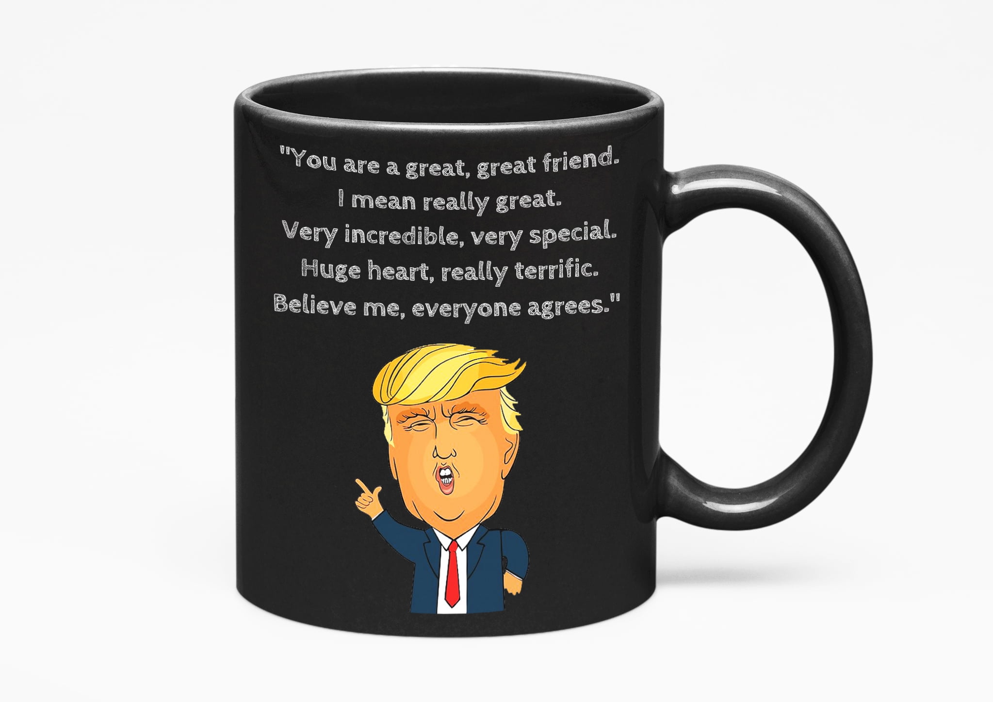 President Donald Trump Novelty Prank Gag , Black 11oz Ceramic Mug ...