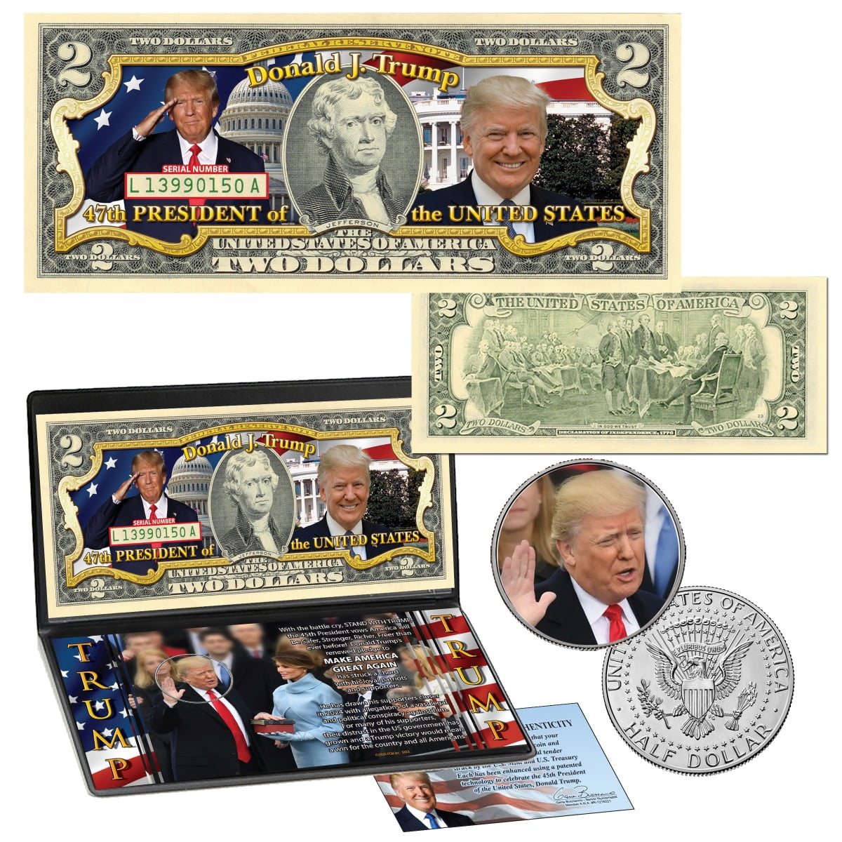 President Donald Trump OFFICIAL Colorized Coin & Currency Collection ...