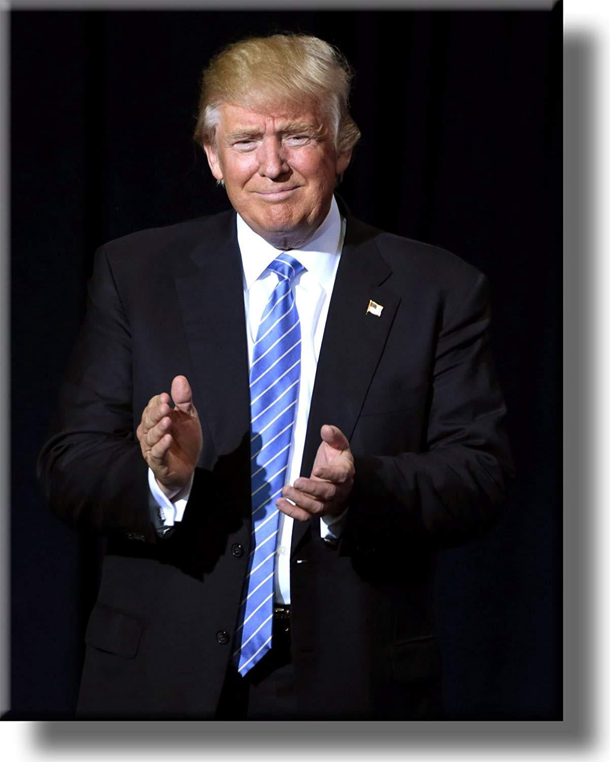 President Donald Trump Portrait Picture on Stretched Canvas Wall Art D ...