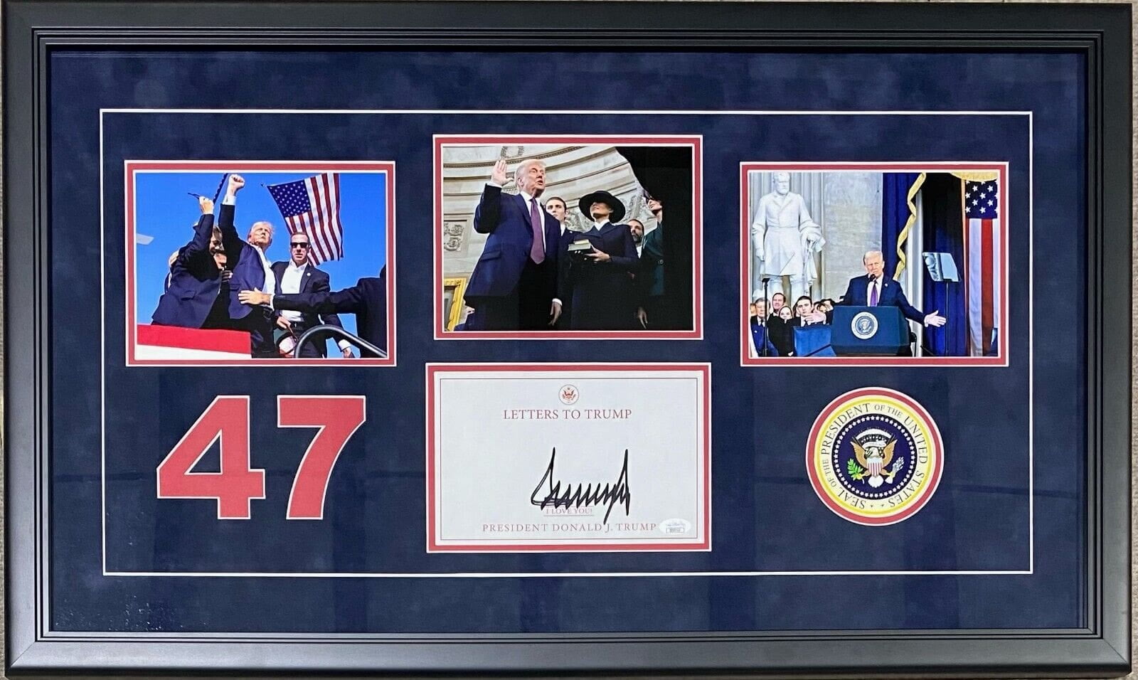 President Donald Trump Signed Autographed Custom Framed Photo JSA Full ...