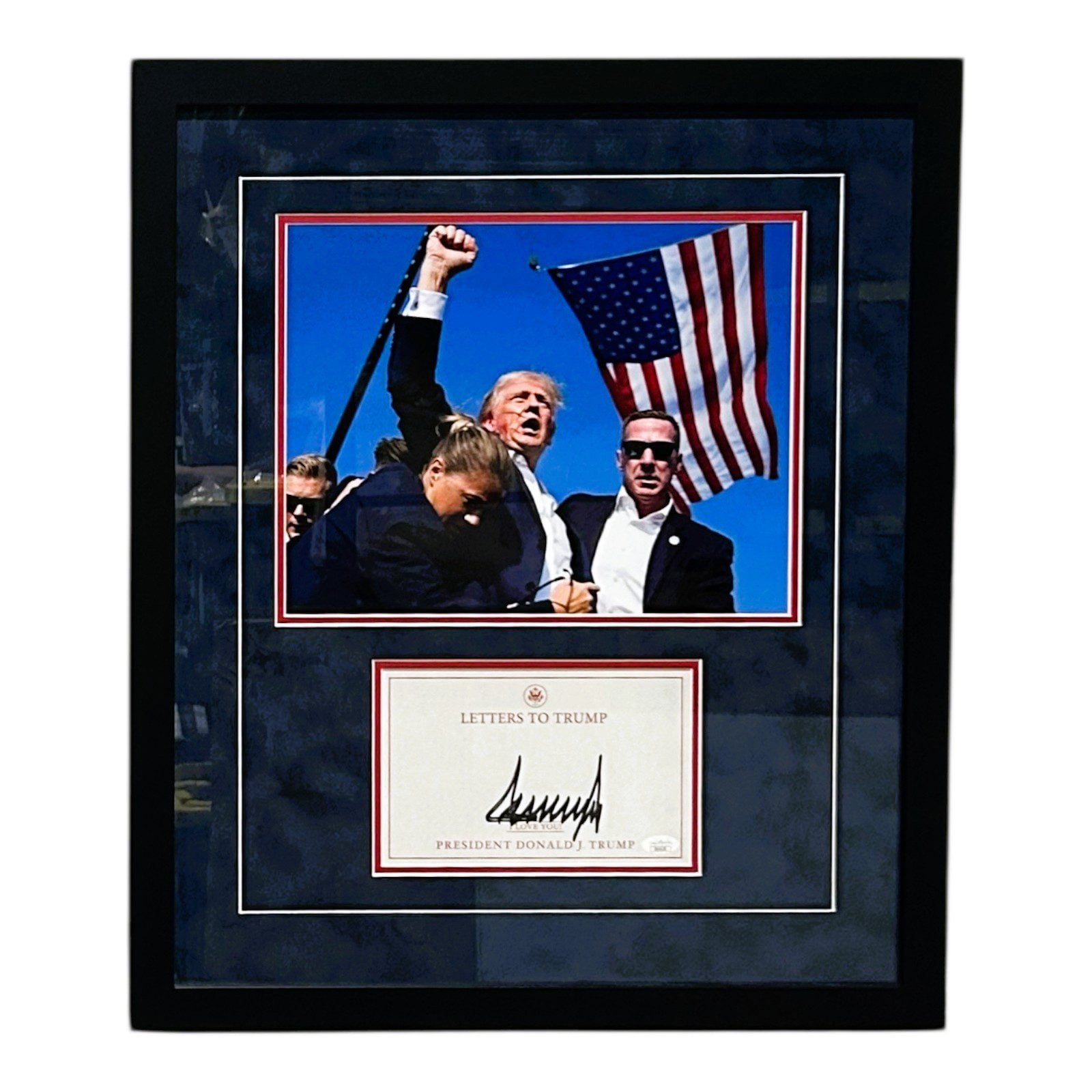President Donald Trump Signed Autographed Framed Bookplate JSA Full ...