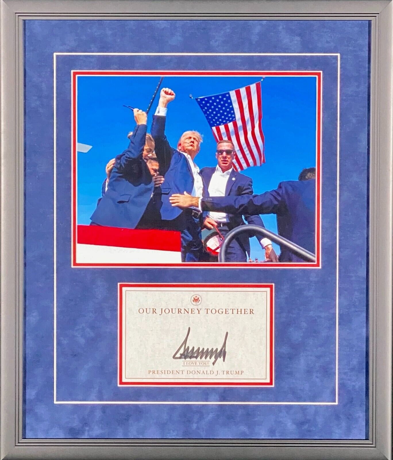 President Donald Trump Signed Autographed Framed Bookplate JSA Full ...