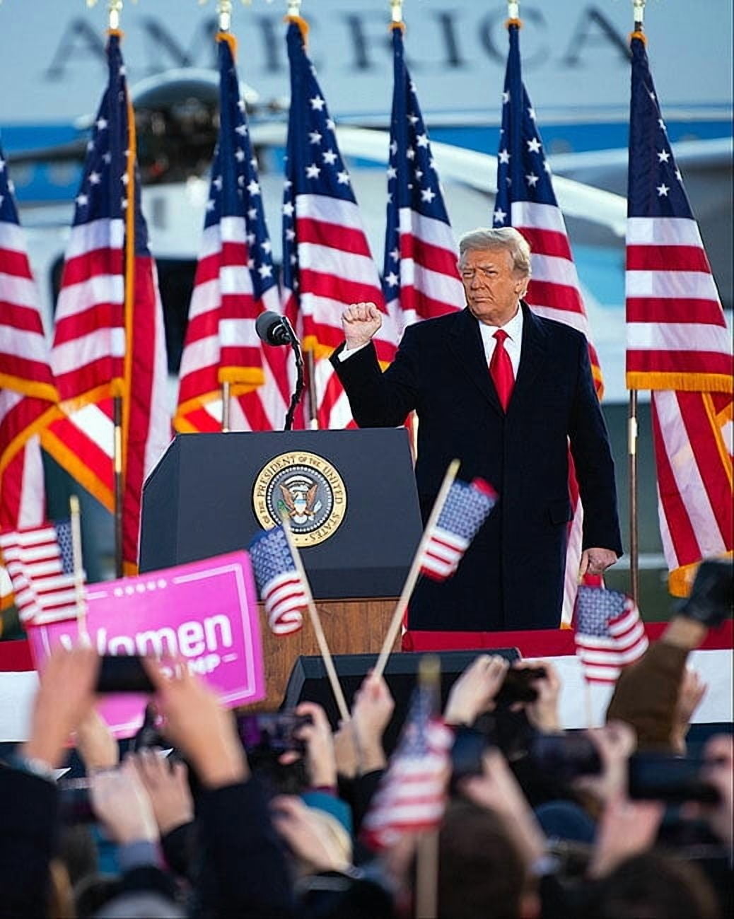 President Donald Trump at Farewell Ceremony - Style A - 20x30 Inch ...
