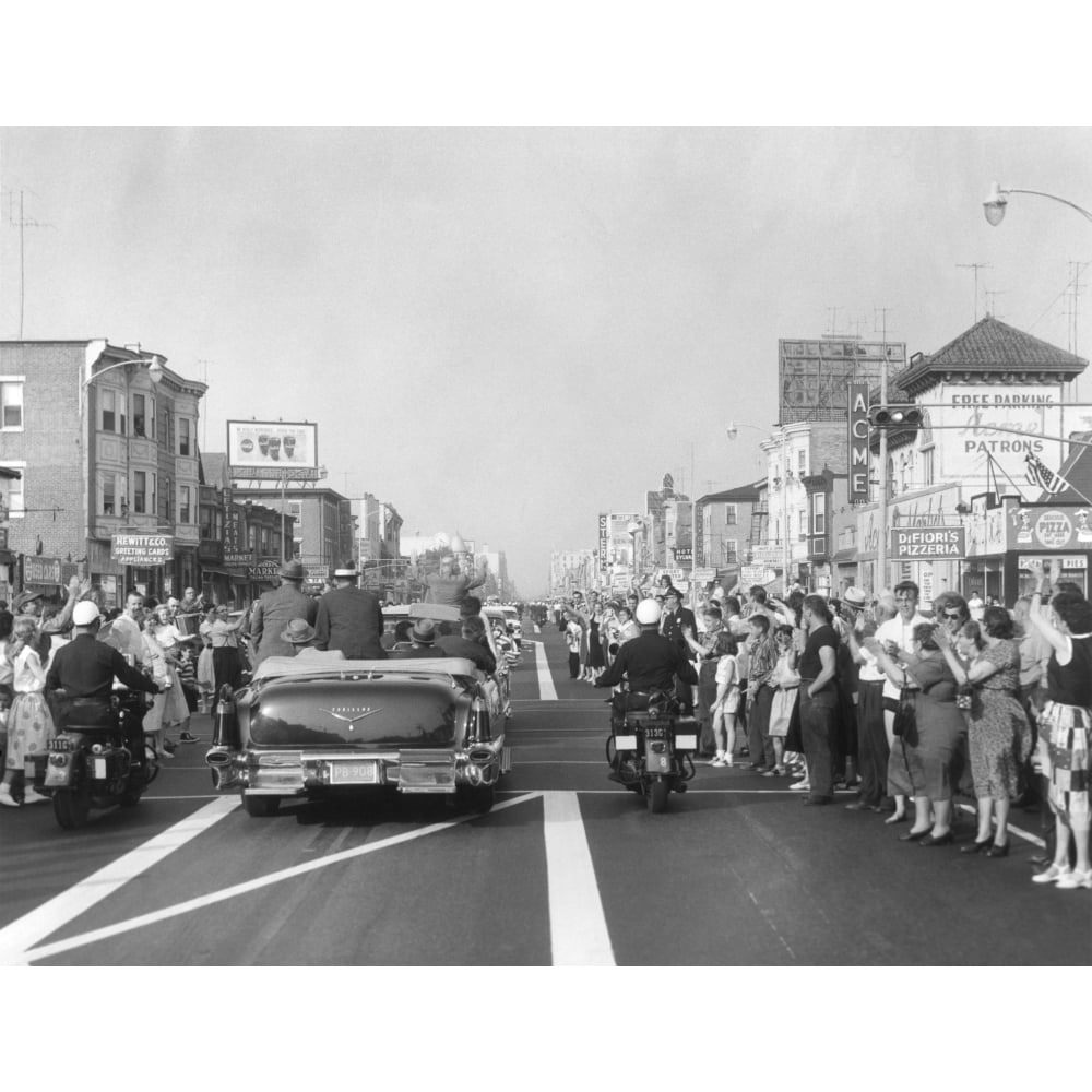 President Eisenhower Cheered In A Parade Down The Main Street Of ...
