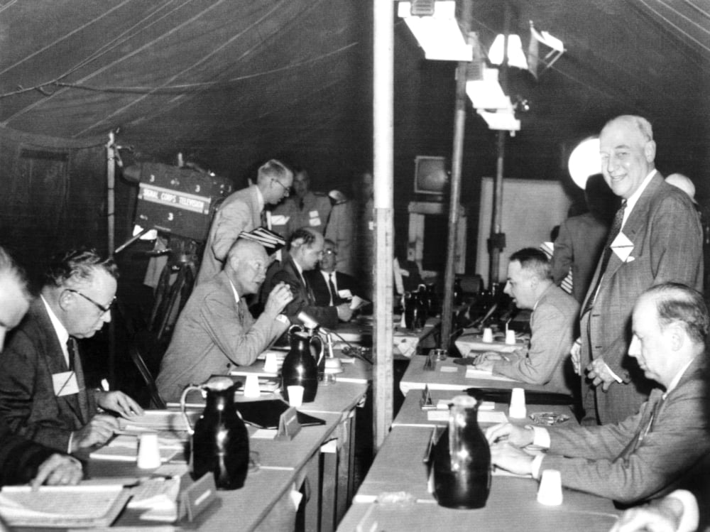 President Eisenhower Participates In A During A Mock Atomic Raid On ...