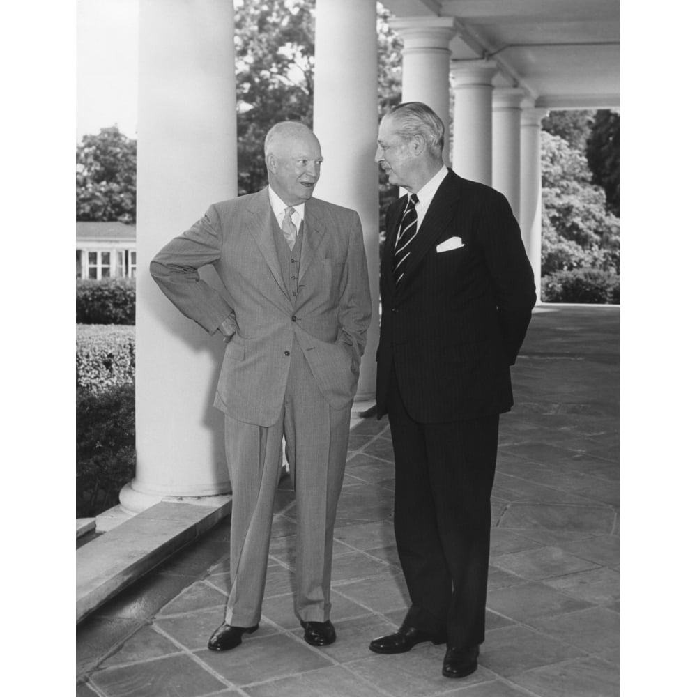 President Eisenhower With British Prime Minister Harold Macmillan On ...