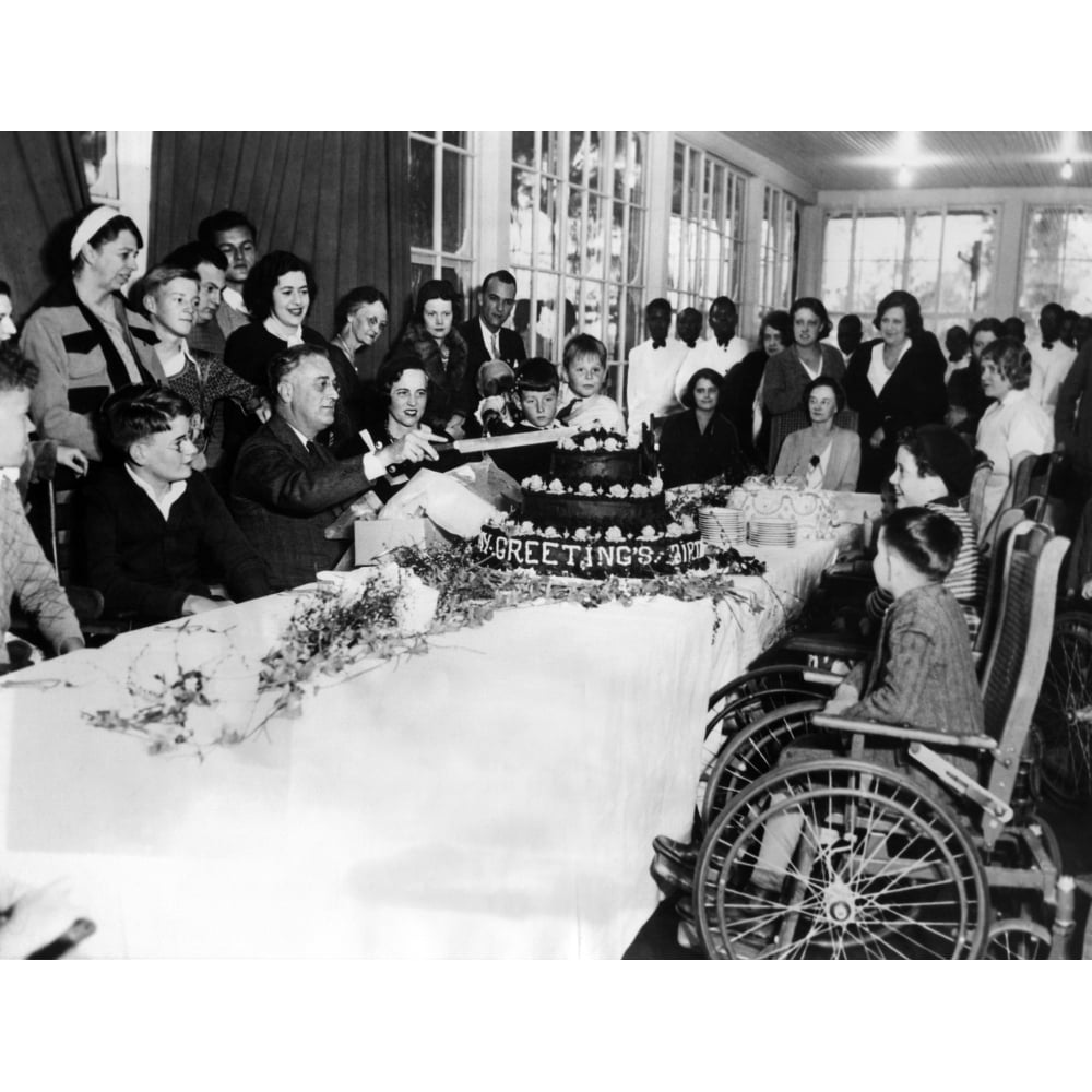 President-Elect Franklin Roosevelt Celebrating His 51St Birthday. Fdr ...